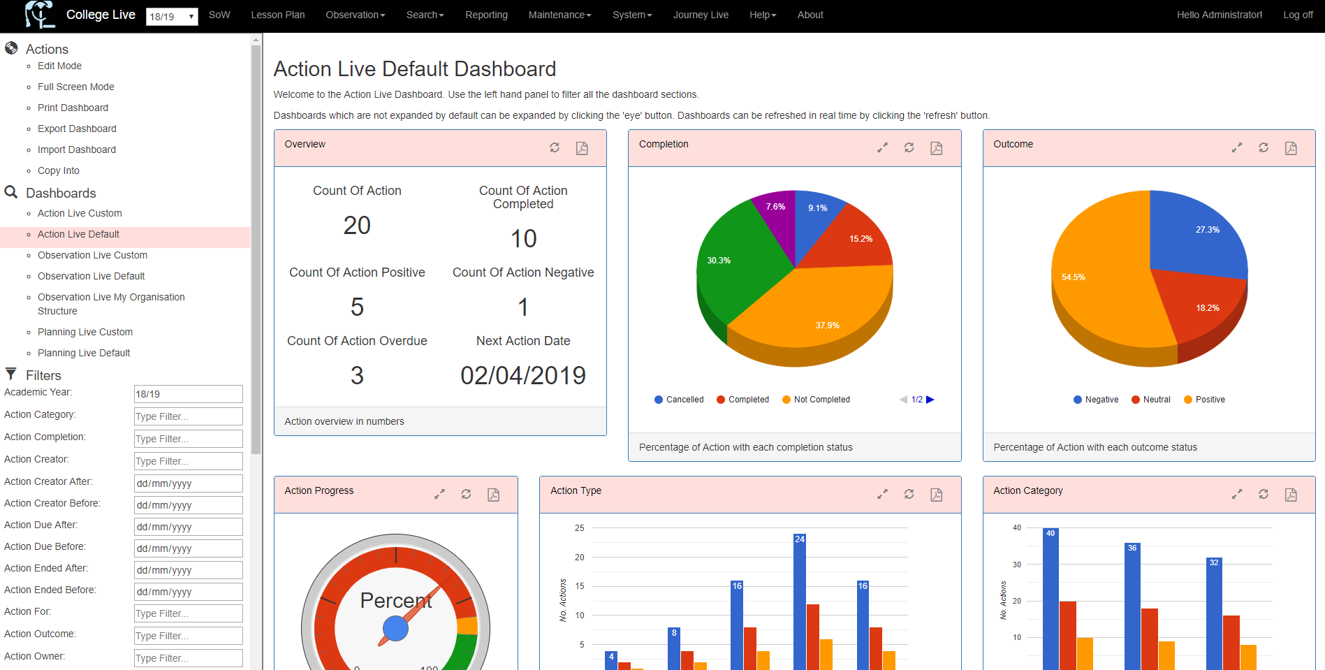 System Live Annoucements